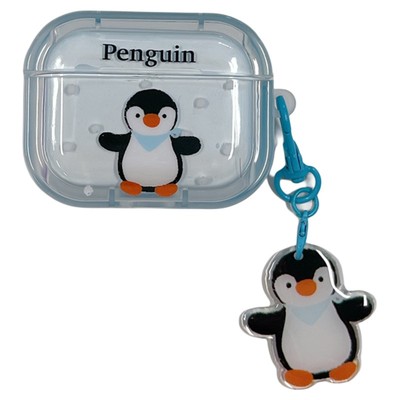 卡通面包企鹅寿司适用苹果耳机壳
