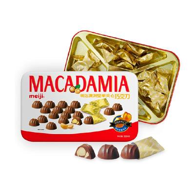 明治meiji澳洲坚果巧克力224g×1罐