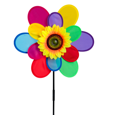 彩色布艺六叶卡通太阳花地摊