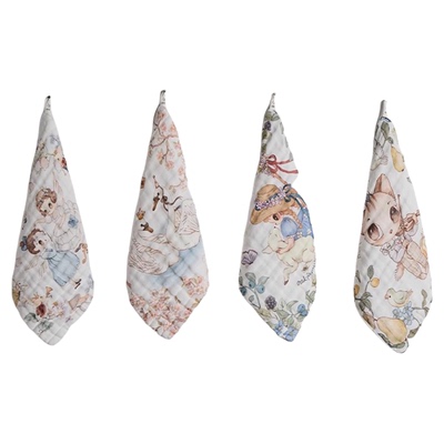 oak全棉六层纱布小方巾