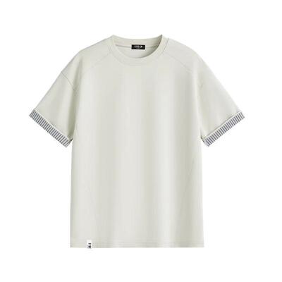 it5cm白色圆领宽松重磅T恤