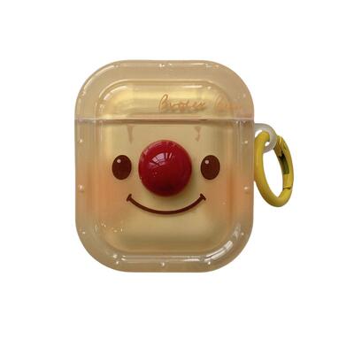 可爱卡通立体红鼻子适用苹果耳机保护套airpod4无线蓝牙耳机壳三代airpodspro2二代ipod耳机套airpods3保护套