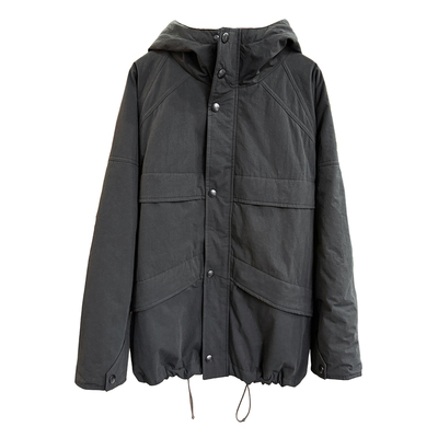 yuan厂单！宽松棉服连帽风衣外套