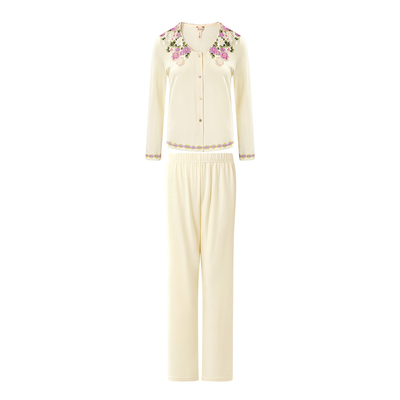 女士德绒自发热保暖睡衣秋冬