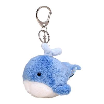 Jinnew原创海洋家族蓝鲸鱼BB叫毛绒公仔小玩偶书包背包挂件钥匙扣