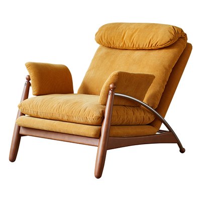 法式复古真皮单人沙发