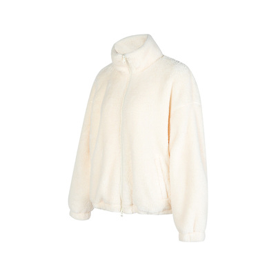 Aria Leisure 宽松立领毛绒上衣外套女冬季新款休闲外套保暖夹克