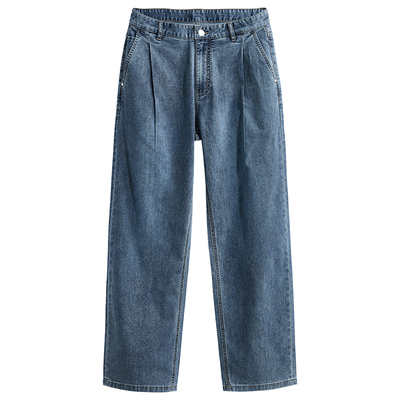 【四季牛仔】ZIOZIA通勤男装26新品中青年阔腿裤牛仔裤ZDPF1711H