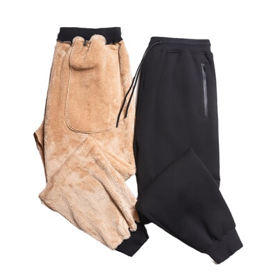 高个子加长款大码羊羔绒胖子卫裤