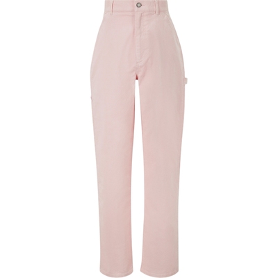 【折扣】Vanessa Bruno 女简约粉色棉质混纺直筒裤休闲裤