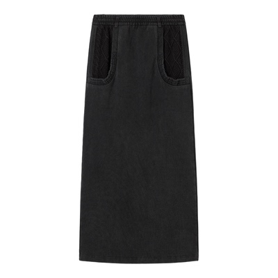 COTEMP复古洗褪绞花拼接长裙