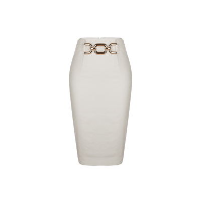 XULU原创雪尼尔气质白色百搭高级感优雅紧身包臀裙高腰显瘦半身裙