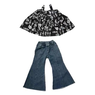 时尚中大童喇叭马蹄牛仔裤