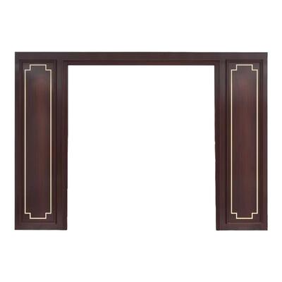 新中式电视背景墙实木烤漆护墙板