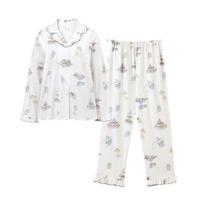 TugTug纯棉月子服孕妇冬哺乳睡衣