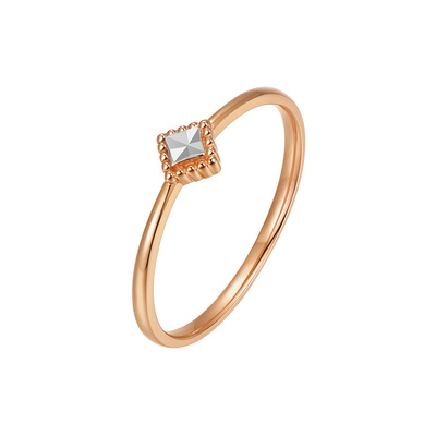 明牌珠宝18K金云雾糖块戒指