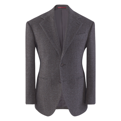 【绅士盔甲 50%羊毛】CULTUM商务通勤宽肩人字纹易打理西服套装男