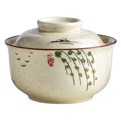 釉下彩陶瓷汤碗带盖家用盛汤碗大碗好看的餐具大容量泡面碗拉面碗