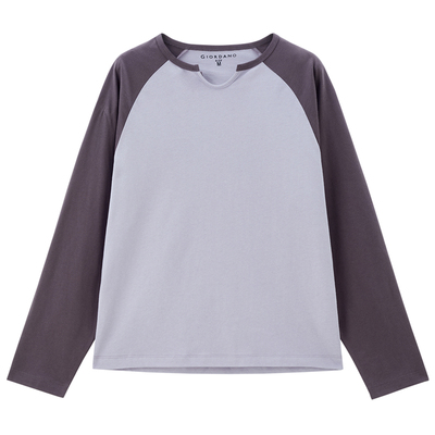 Giordano/佐丹奴长袖小U领T恤