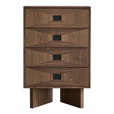 中古风斗柜黑胡桃色储物收纳柜