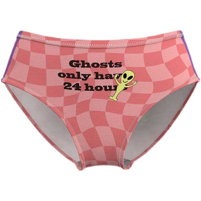 可爱少女格子棋格内裤