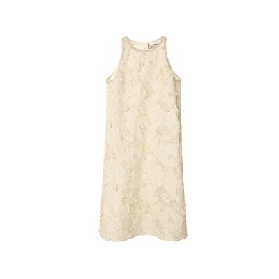 CHENXIAN气质剪花流苏背心裙