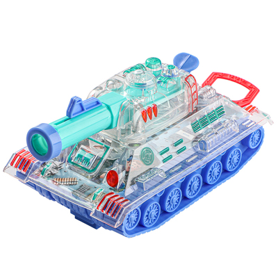 发光坦克炫酷可发射炮弹军事模型