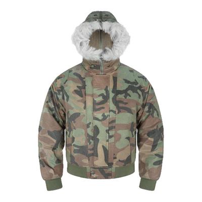 ANTIDOTE 美式战术迷彩贴布绣N2B铆钉毛领座山雕夹克连帽外套冬季