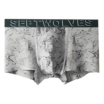 七匹狼纯棉平角内裤抗菌透气吸汗