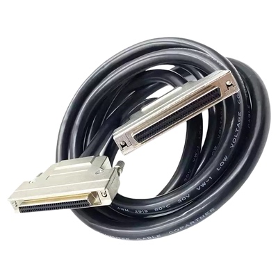 SCSI68 母对母 孔对孔 连接线 数据线 HPDB68芯 线缆 金属外壳