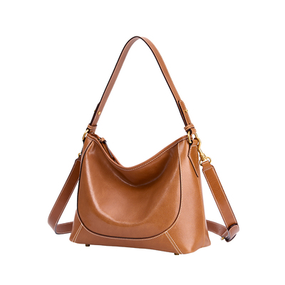 KAISER凯撒植鞣牛皮大容量水桶包