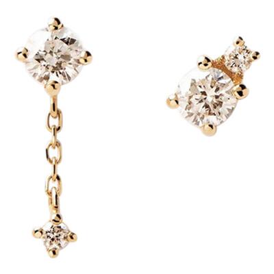 PDPAOLA纯银日韩女不对称耳钉