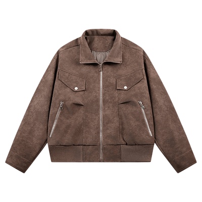 IDLEIDOL翻领外套男士痞帅夹克