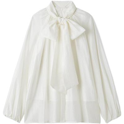 Mila Owen春夏简约可拆卸蝴蝶结衬衫吊带两件套09WFB251110