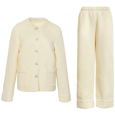 加绒加厚女士睡衣保暖家居服套装