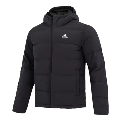 阿迪达斯保暖连帽短款男子棉衣
