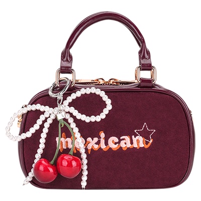 稻草人新款美拉德波士顿包