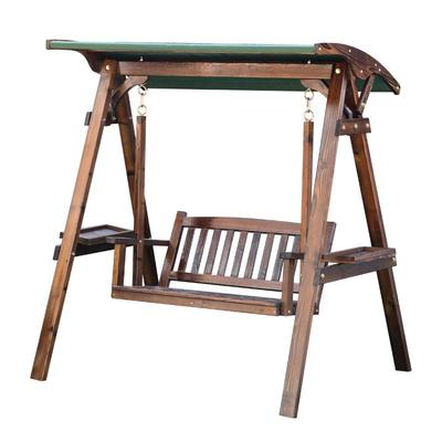 实木秋千户外庭院吊椅防腐