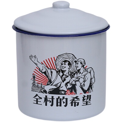 大容量3000毫升复古风怀旧搪瓷杯