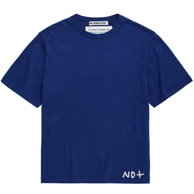 棉羊绒短袖宽松落肩T恤衫