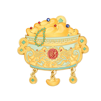 普陀山聚宝盆招财冰箱贴家居文创