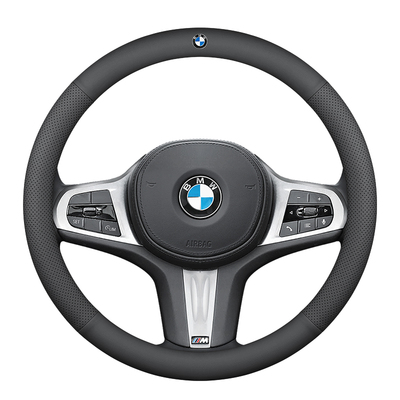 宝马头层牛皮真皮超薄方向盘套