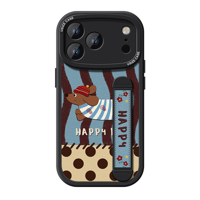 适用苹果可调节腕带手机壳支架