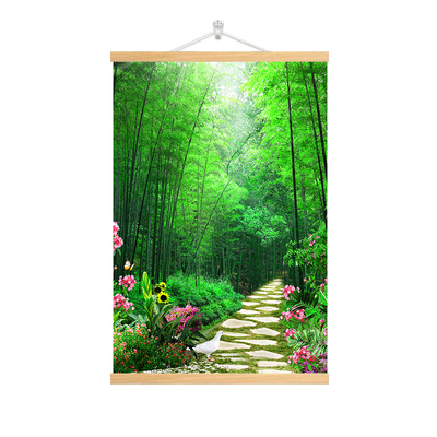 玄关入户竖版风景挂画背景墙壁画