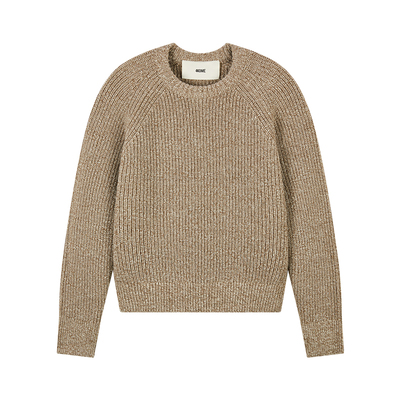 440ME26年春季新品女装格雷系圆领羊毛毛衣套头针织衫FESS0302K