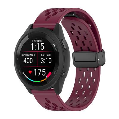 适用于Garmin佳明手表255表带磁吸扣硅胶Forerunner245/265s夏季Venu2男女士vivoactive4智能运动158/168腕带