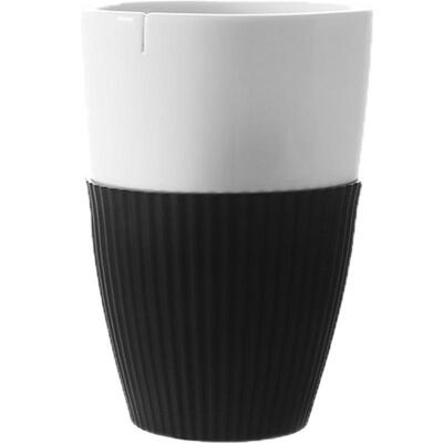 丹麦VIVA 时刻系列陶瓷带杯套茶杯北欧简约茶杯泡茶杯大号350ml
