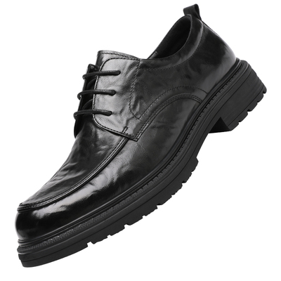 红蜻蜓防水橡胶商务真皮正装皮鞋