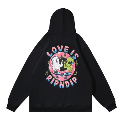 美国RIPNDIP恶搞中指猫DJ卫衣