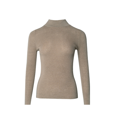 【设计总监然姐】秋冬桑蚕丝山羊绒针织打底衫上衣 SC-3AKT102